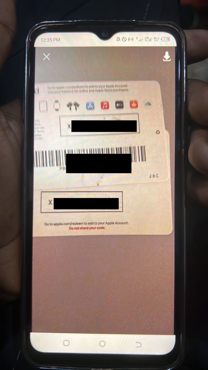 I mistakenly scratched out some codes on … - Apple Community
