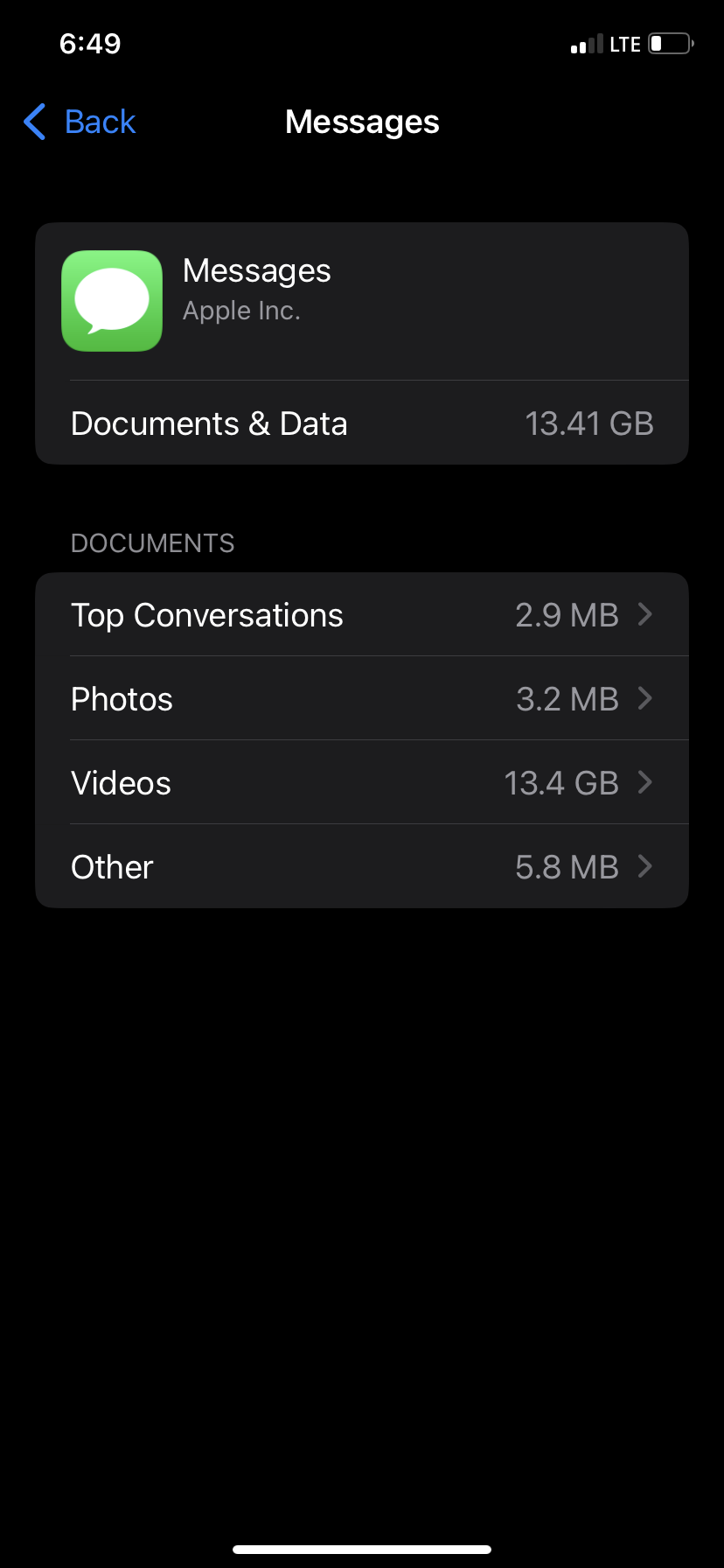 my imessages is bugged and it takes up 13… - Apple Community