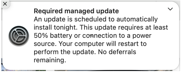 Required Managed Update - Apple Community