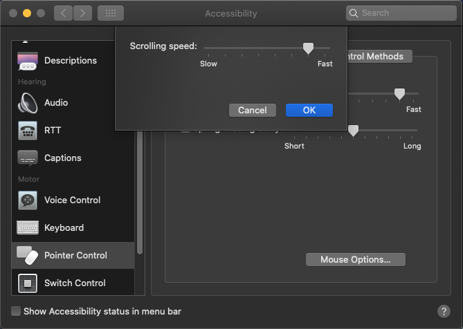 How can I get the mouse to scroll faster - Apple Community