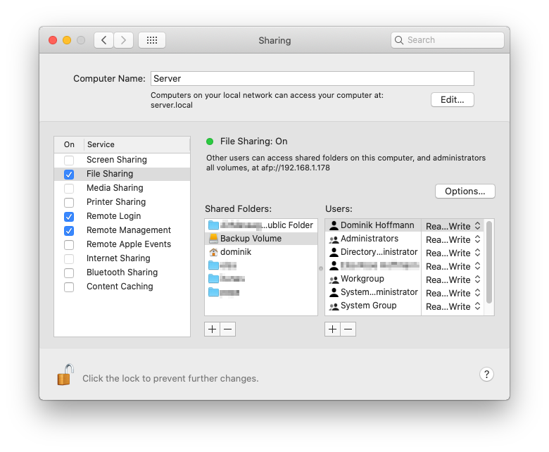How to properly set up file sharing of re… - Apple Community