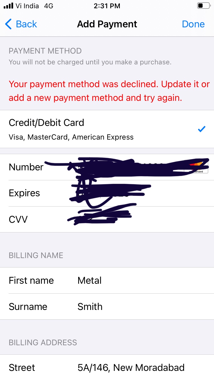 My payment method was declined ,every tim… - Apple Community
