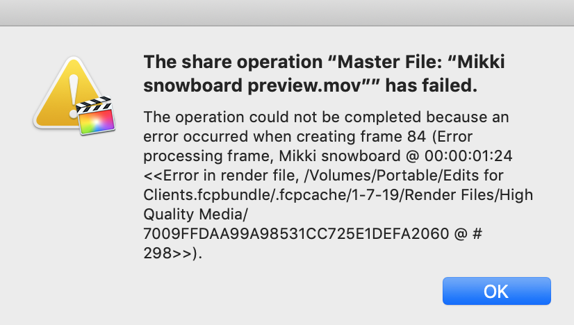 FCPX Won't Export - Apple Community