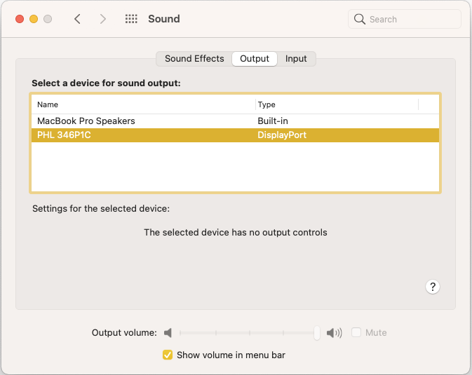 MBP: No audio output on Philips 346P1CRH … - Apple Community