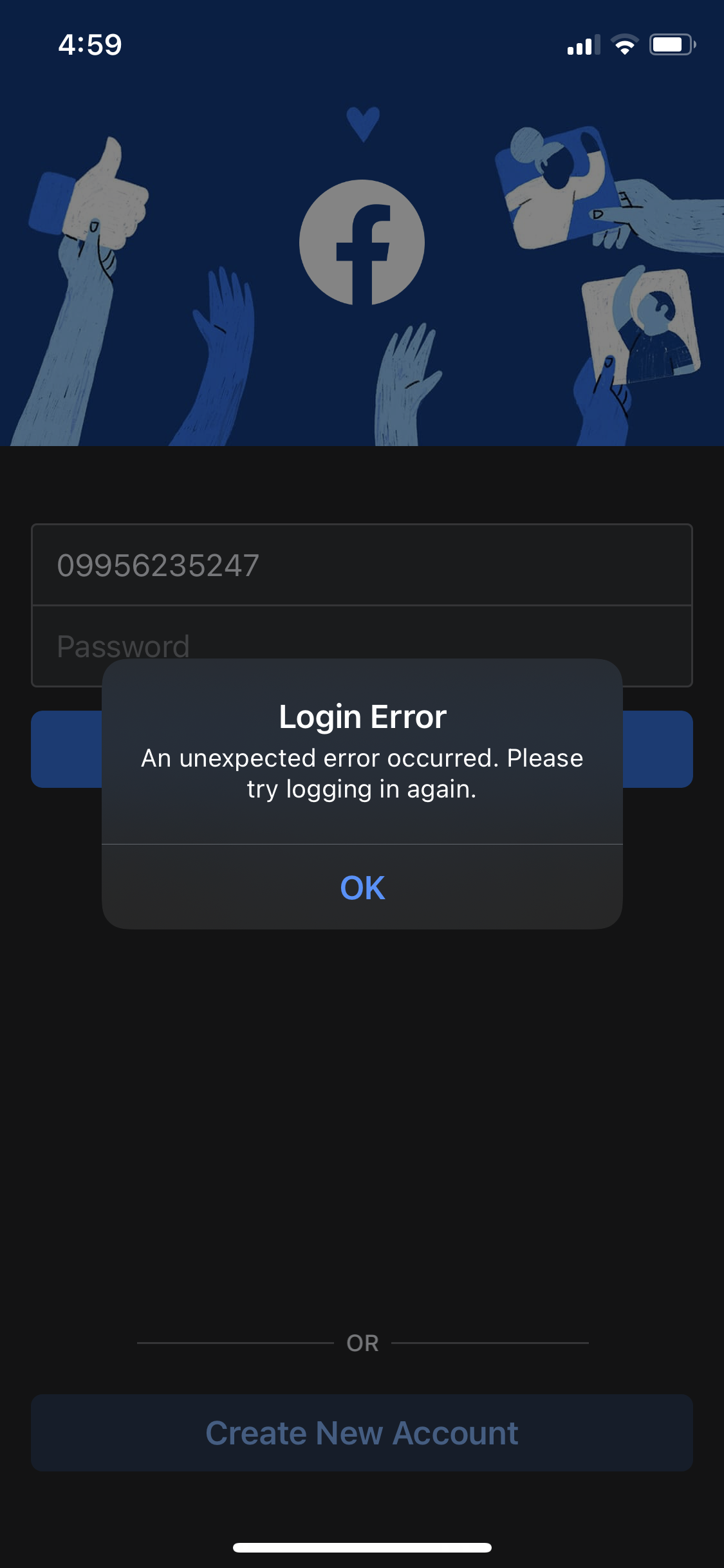 Unexpected Error Occurred while signing i… - Apple Community