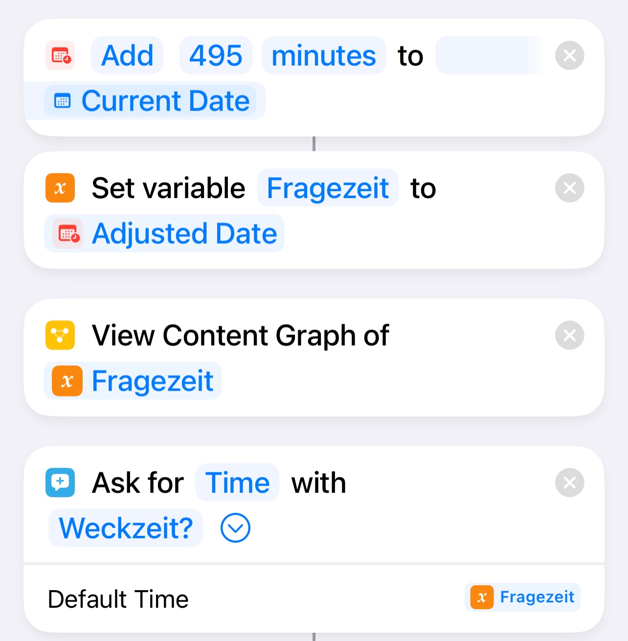 Ask for time input doesn‘t use default ti… - Apple Community