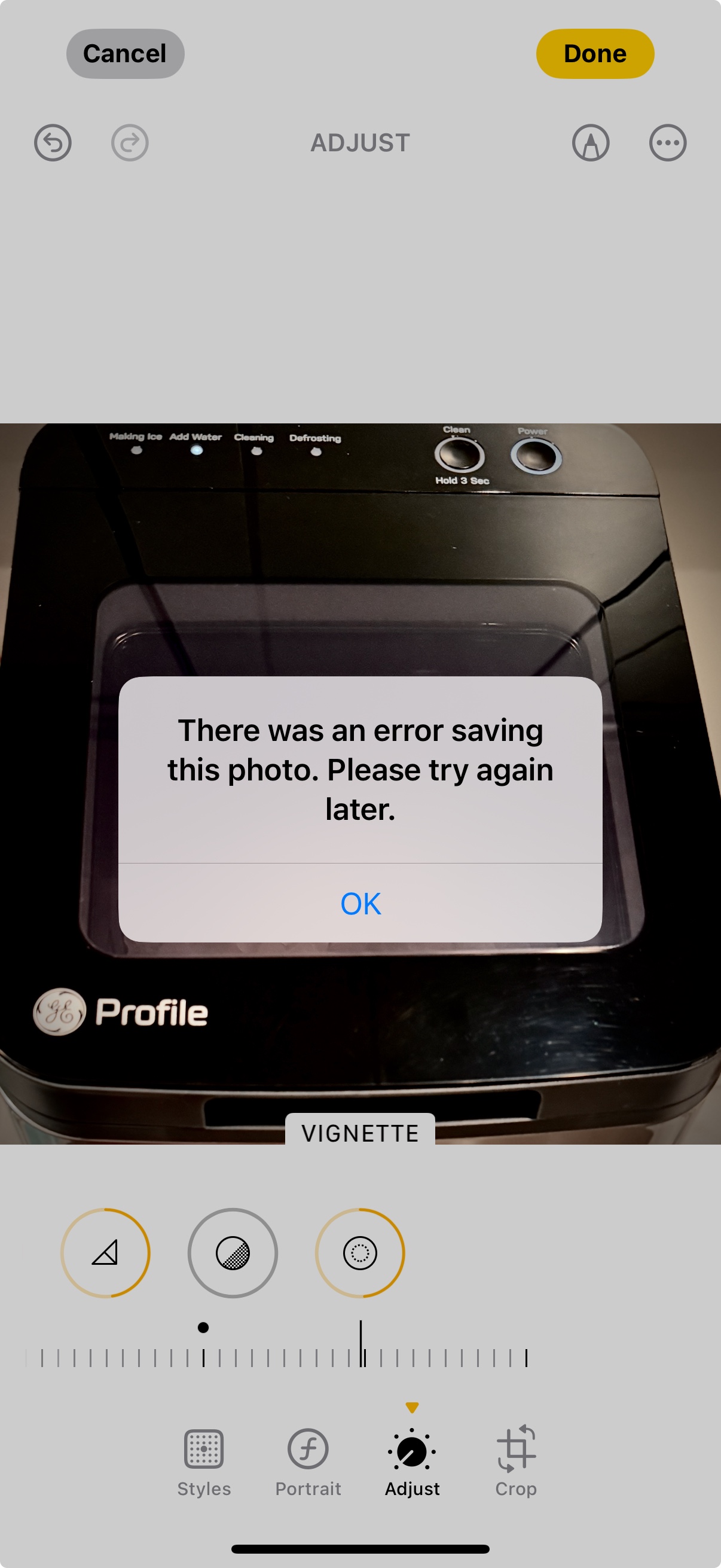 iOS 18 photos app error attempting to sav… - Apple Community