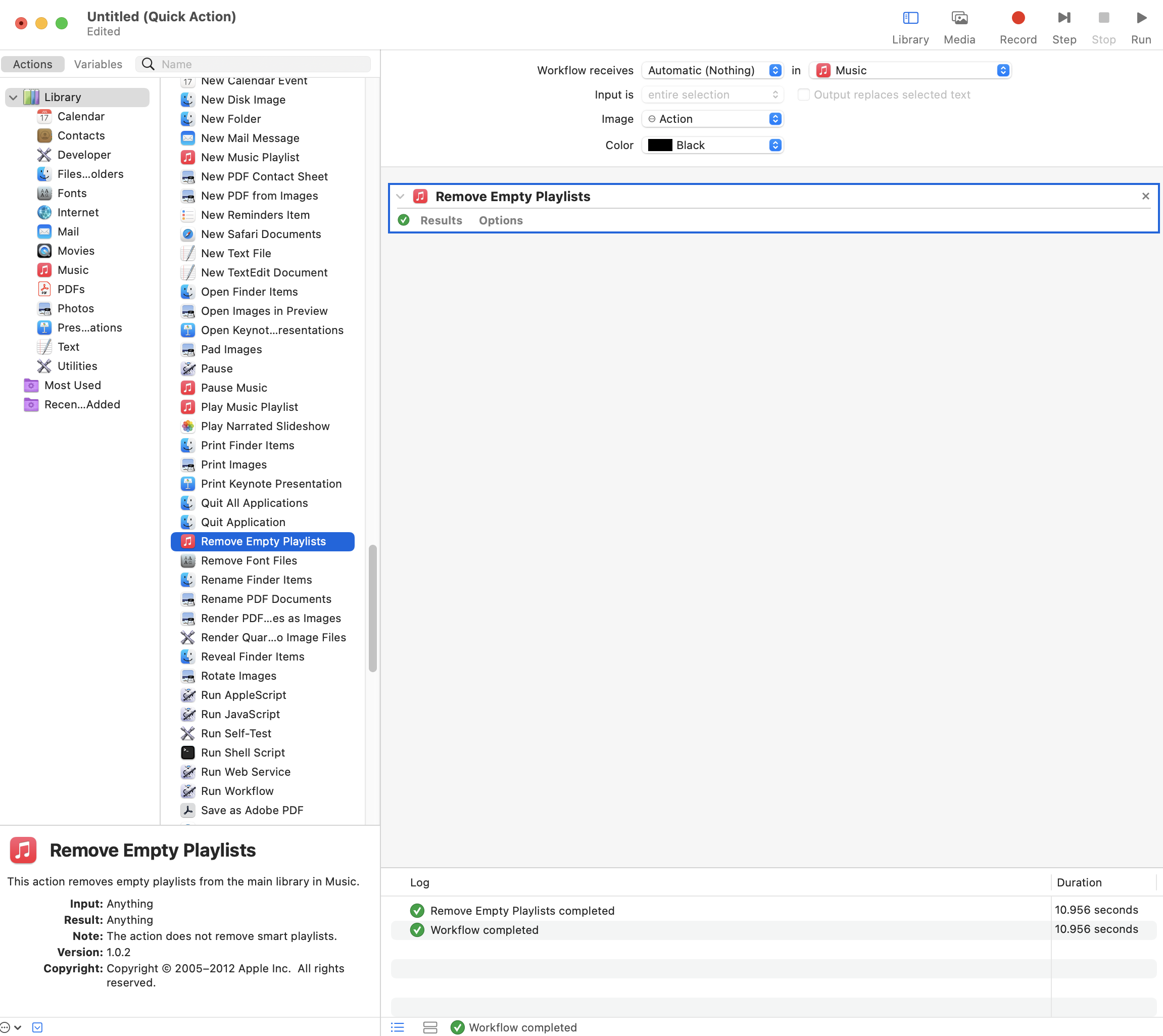 Using Automator To Delete Several Playlis Apple Community