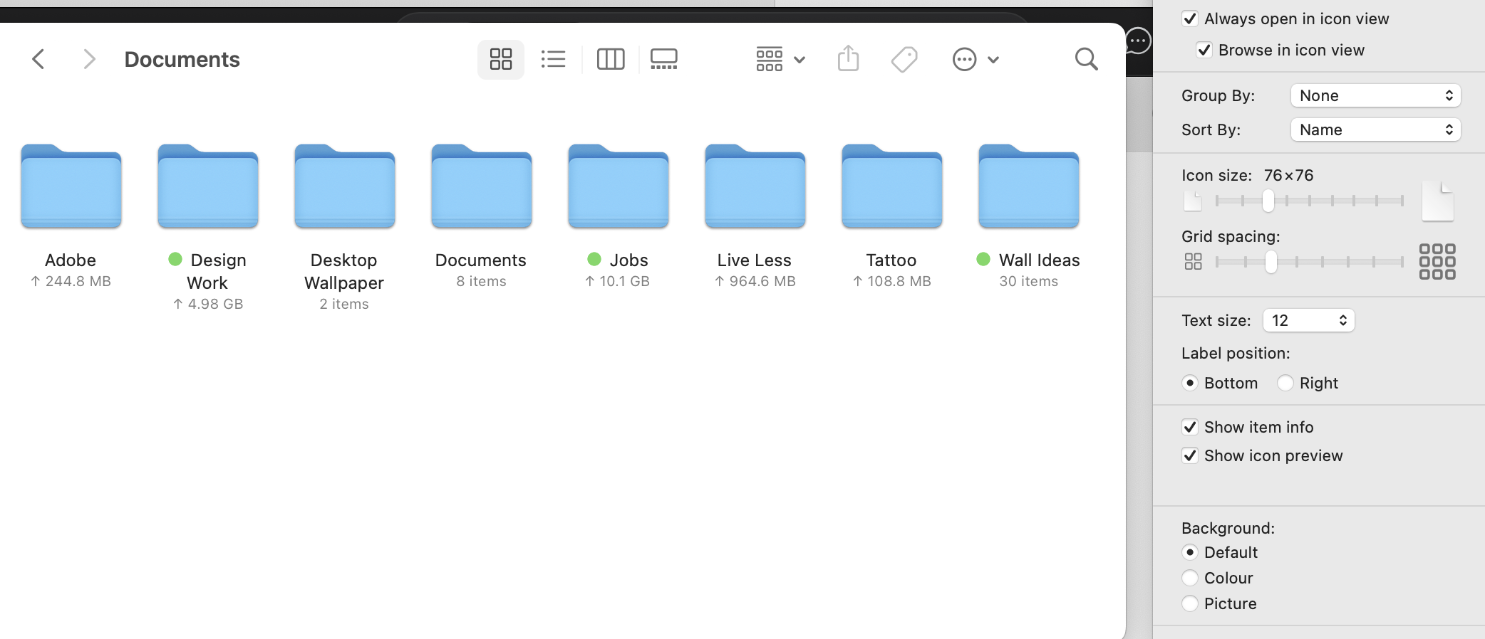 How to turn off Folders showing calculati… - Apple Community