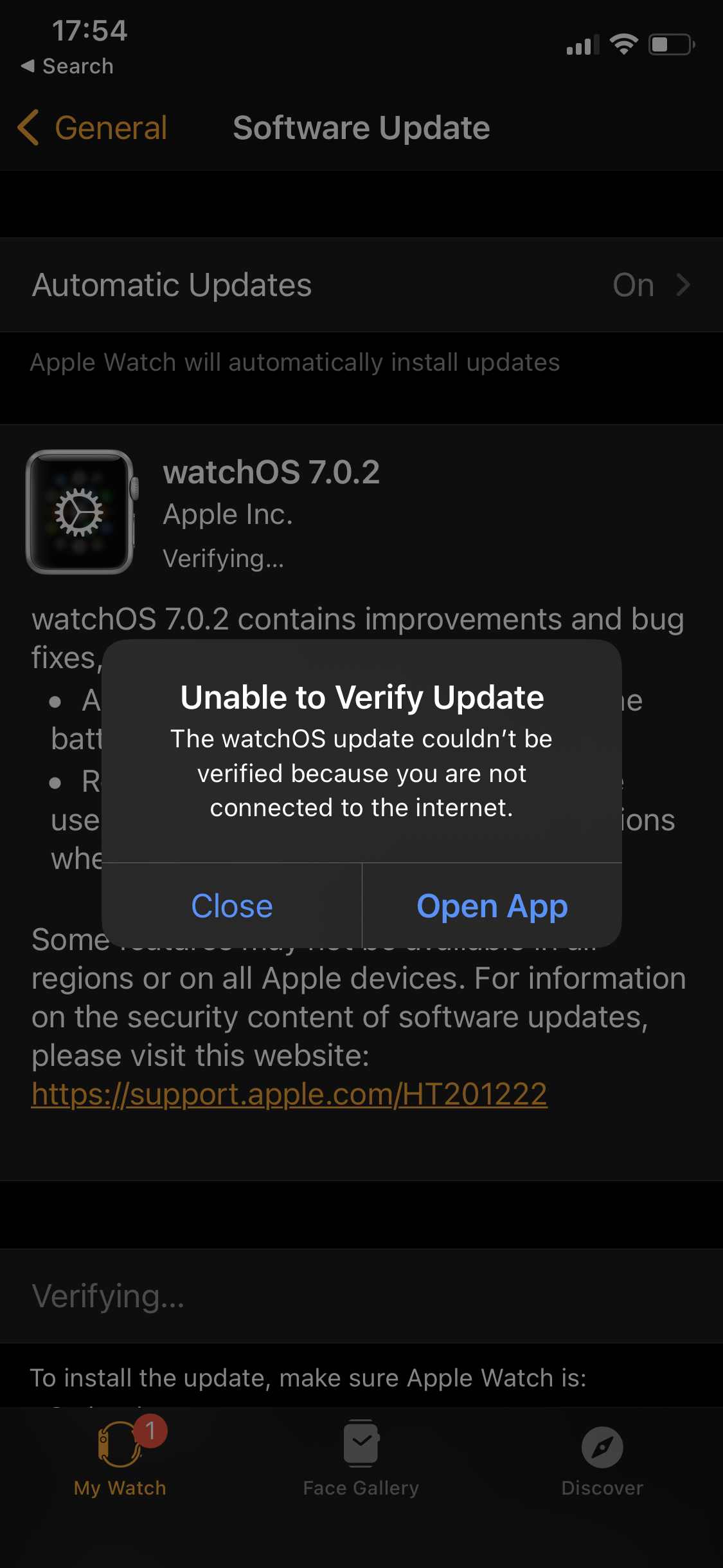 IWatch 6 is not updating - Apple Community