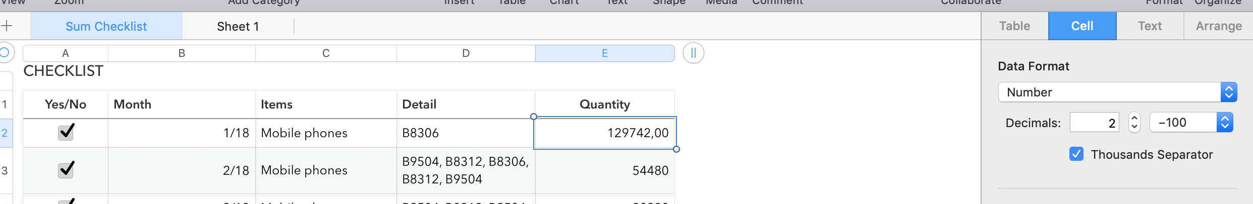 Numbers Thousands Separator not working - Apple Community