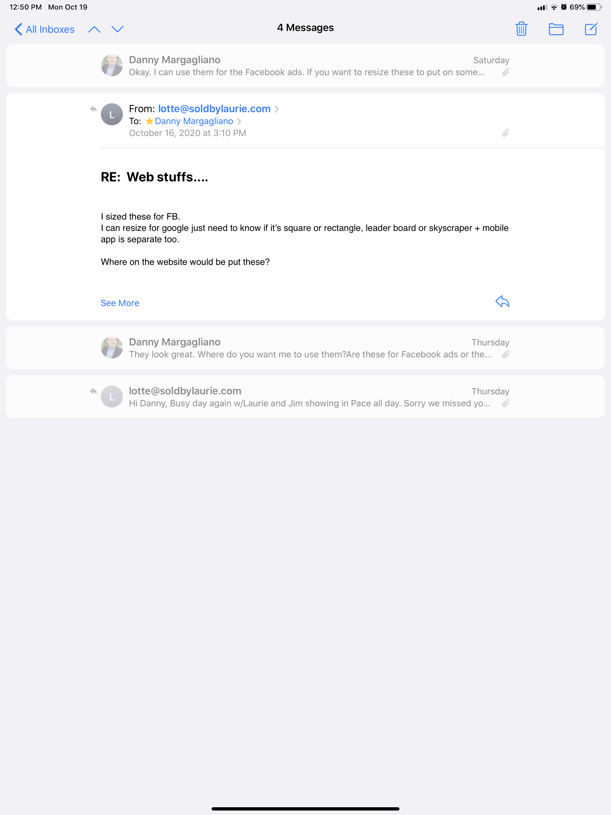 Sent message not showing on message string - Apple Community