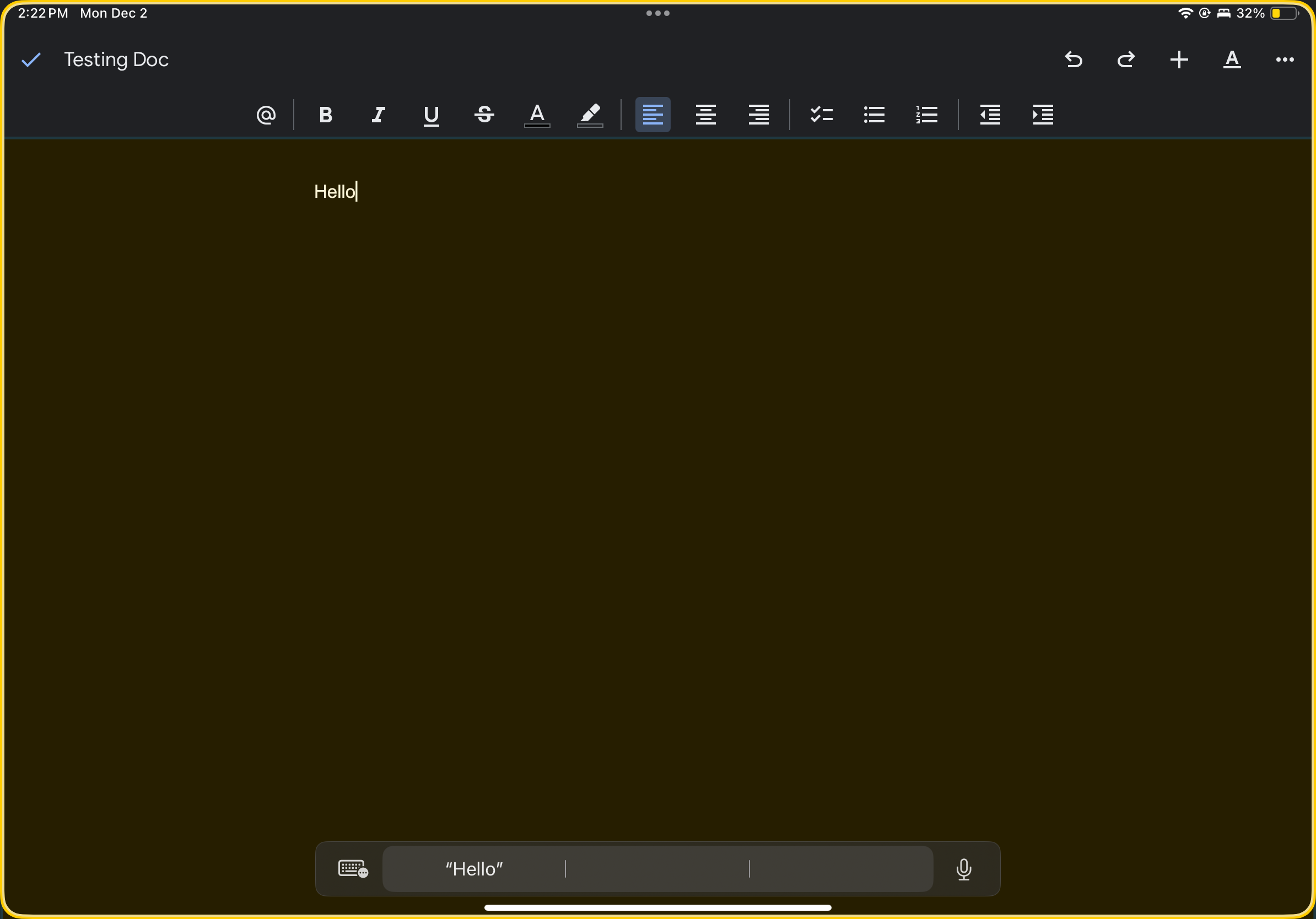 Yellow Box around my iPad screen; sometim… - Apple Community