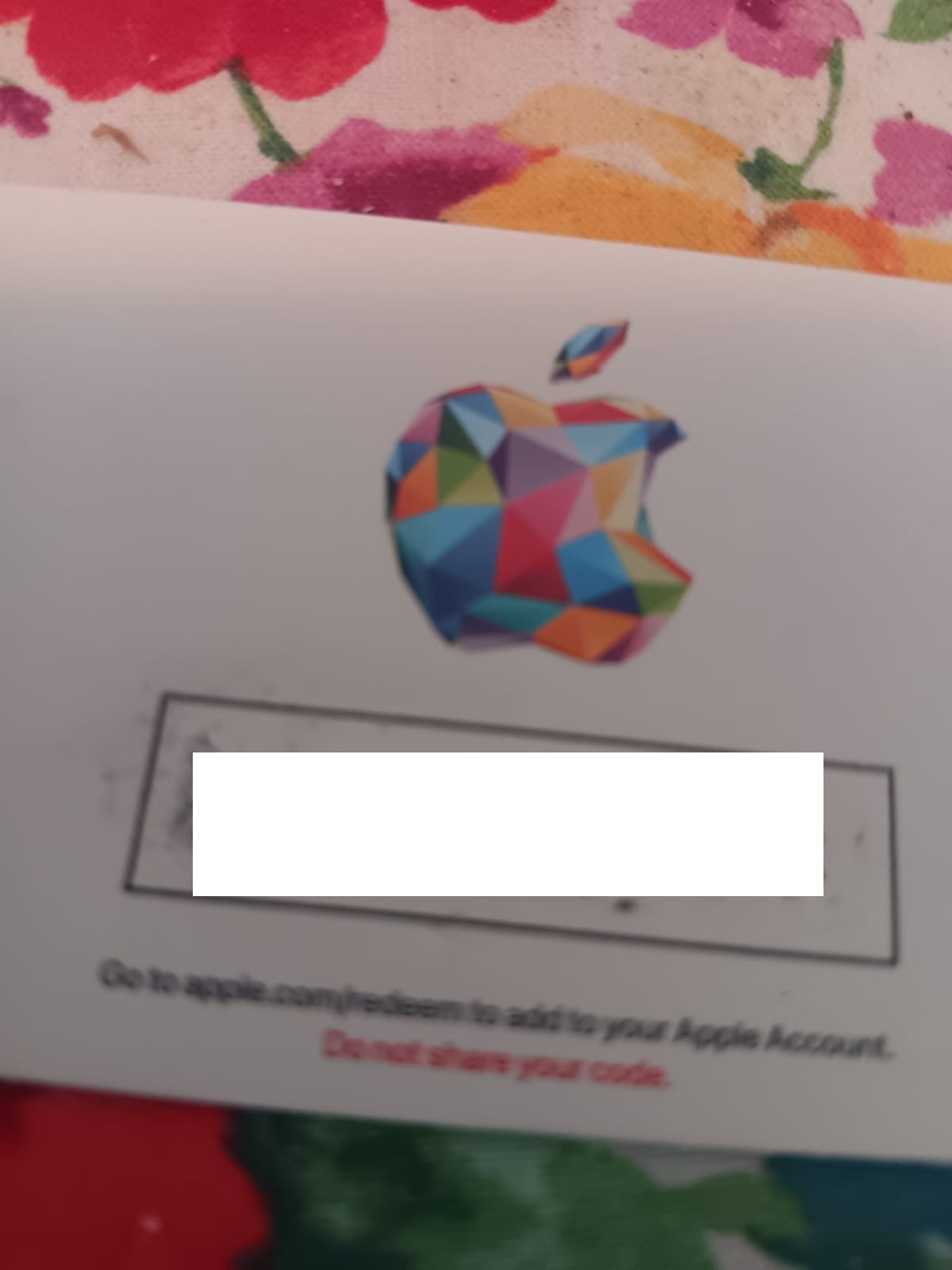 How to redeem my mistakenly scratched App… - Apple Community