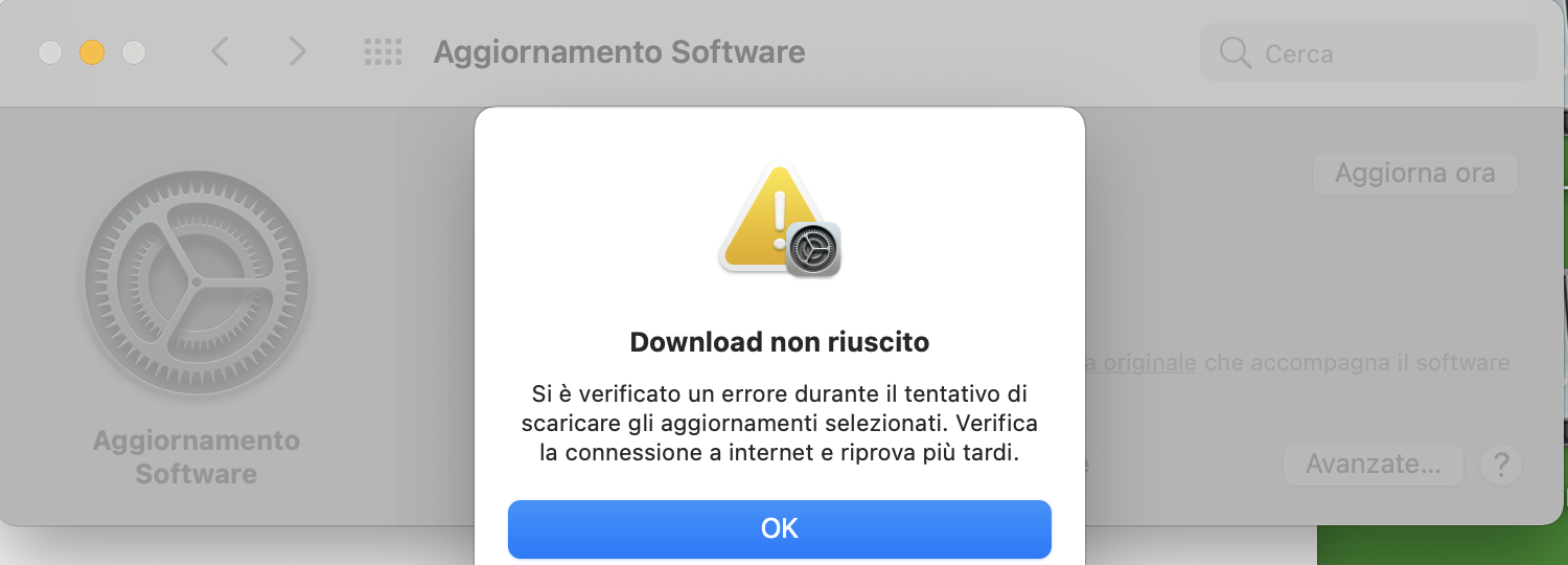 Errore aggiornamento OS Big Sur 11.2 - Si… - Apple Community