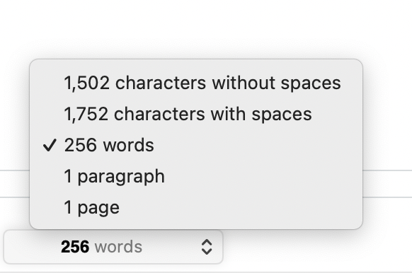 Is there a way to count characters (each … - Apple Community