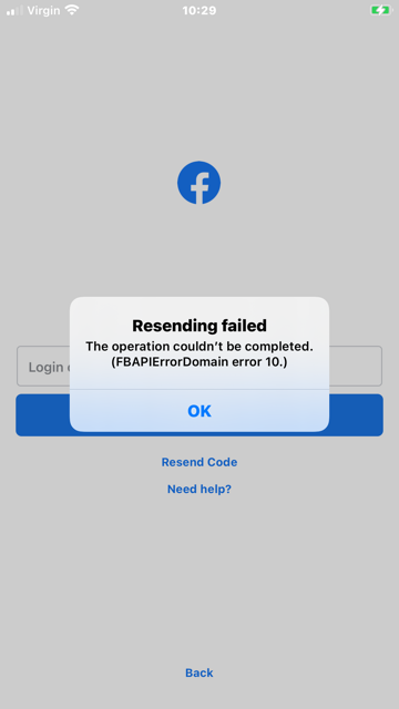 error domain 100. - Apple Community
