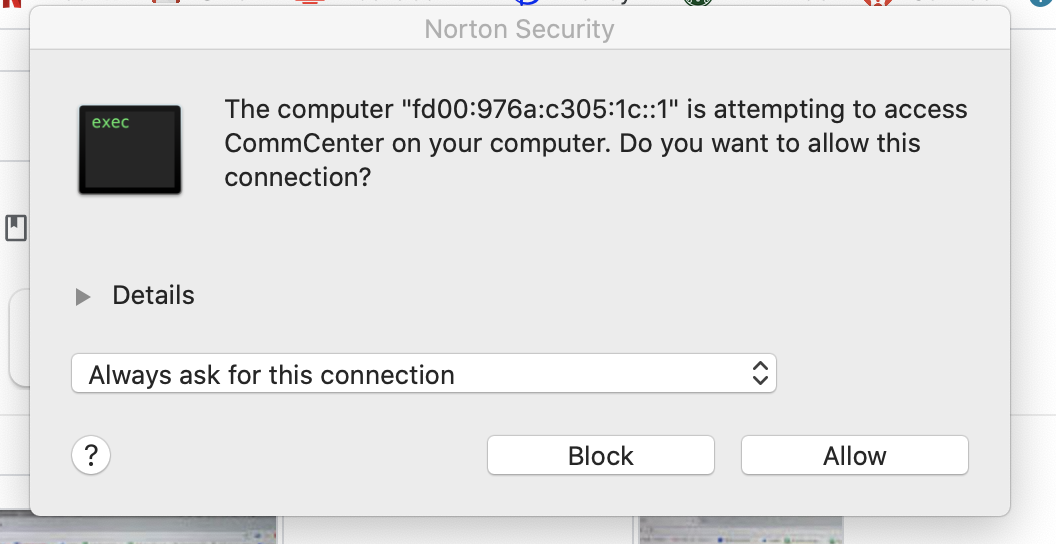 The computer "fd00:976a:c305:1c::1" is at… - Apple Community