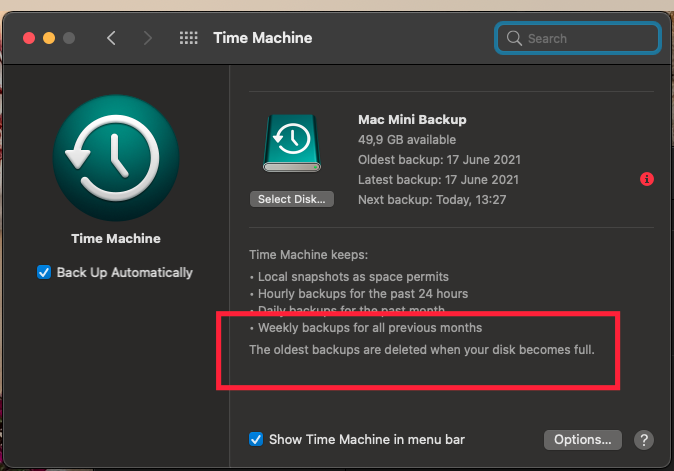 CLARIFY HOW TIME MACHINE WORKS APPLE. PL… - Apple Community