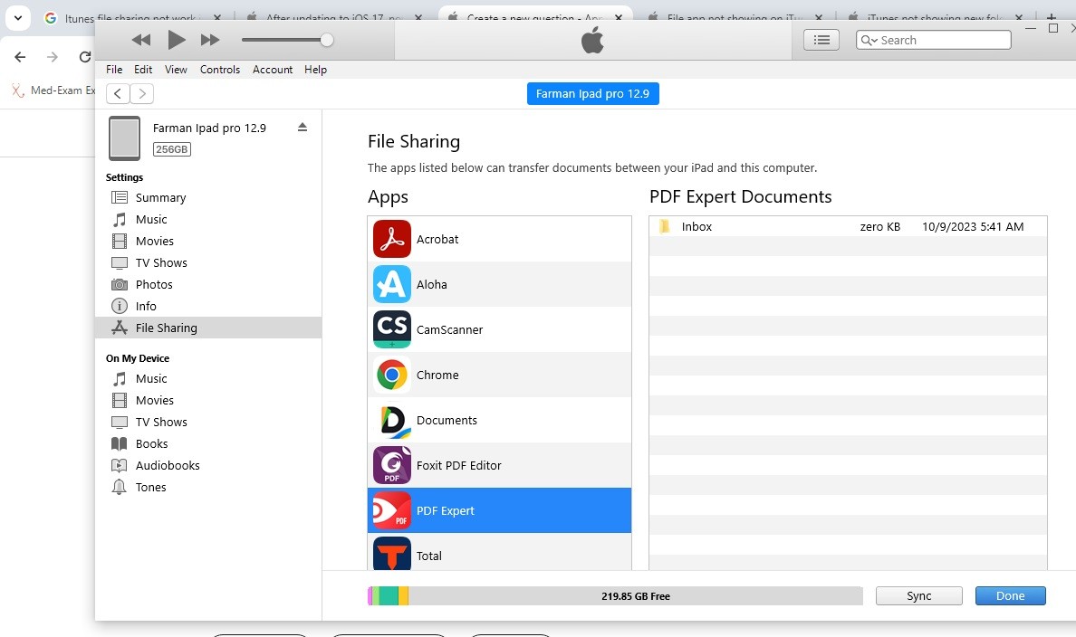 file sharing on Itunes after IOS 17 no lo… - Apple Community