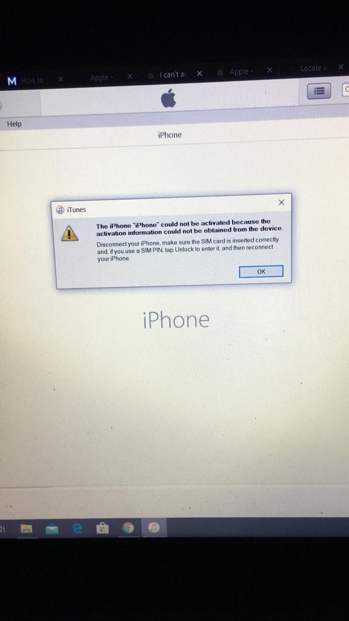 iphone not activating - Apple Community